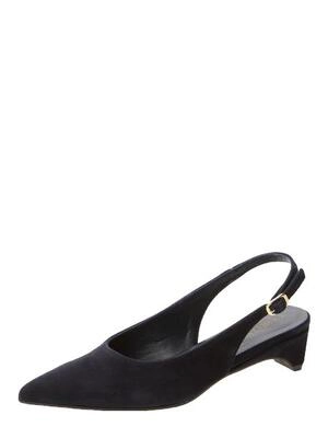Cordani Royce Leather Slingback Pump - Navy Suede