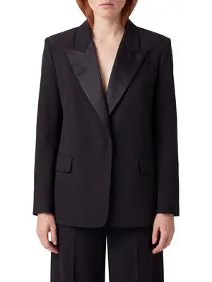 Federica Tosi Single-breasted Cropped Crêpe Blazer With Concealed Closure - Black
