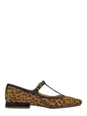 Chie Mihara Gatui Leopard Print Suede Buckle Pump - Brown