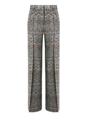 Missoni Tailored Viscose Lamé Trousers With Sequins - Multicoloured