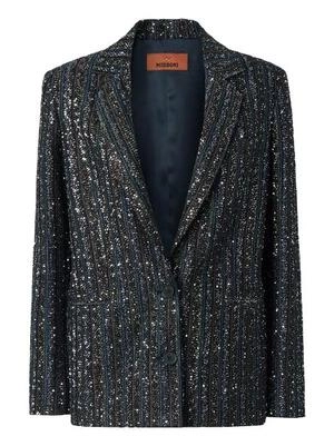 Missoni Striped Lamé Knit Blazer - Multicoloured