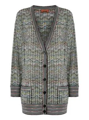Missoni Oversized Viscose-blend Cardigan With Sequins Multicoloured