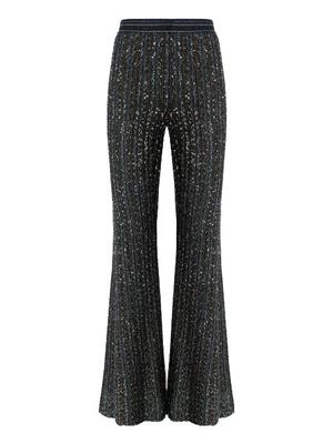 Missoni Striped Flared Trousers With Sequins - Multicoloured