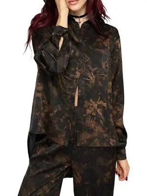 DISTURBIA Gallo Satin Shirt