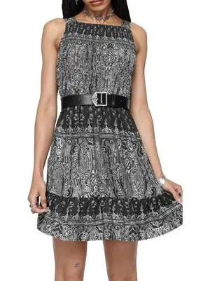 DISTURBIA Zelira Shirred Mini Dress - Black