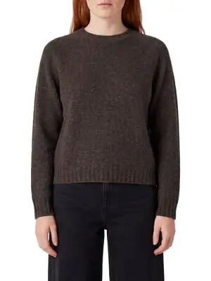ROBERTO COLLINA Merino Wool And Baby Camel Crew Neck Jumper Brown