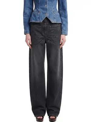 MAISON MARGIELA High-waisted Baggy Denim Jeans With Side Zip Closure