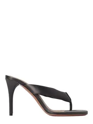 Alaïa Satin Thong Mule Sandals With An Open Toe And High Stiletto Heel - Grey
