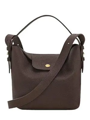 Longchamp Le Cadence S Leather Bucket Bag Mocha