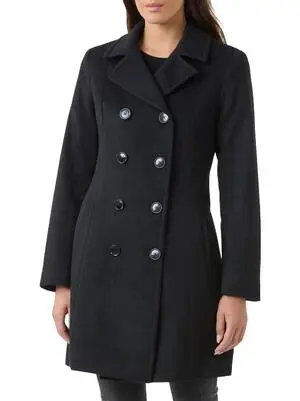 Sofia Cashmere Modern Cashmere Trench Coat - Black