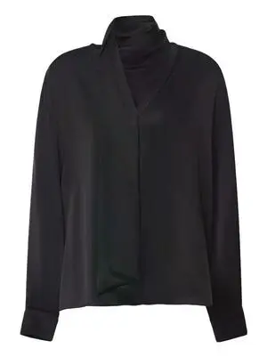 PINKO Tie-neck Long-sleeve Shirt
