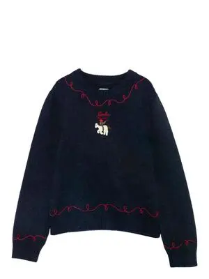 BODE Cowboy-appliqué Sweater Blue