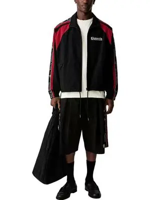 WILLY CHAVARRIA Logo-embroidered Zip-up Jacket - Black