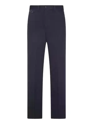 PT TORINO Straight-leg Cotton Trousers - Blue