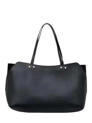 POLLINI Logo-debossed Panelled Tote Bag - Black
