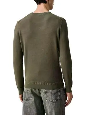 AERONAUTICA MILITARE Logo-patch Waffle-knit Sweater - Green