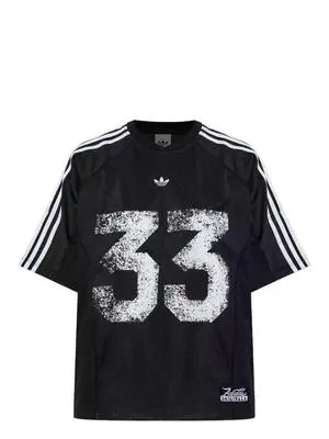 Adidas Logo-print Mesh T-shirt - Black