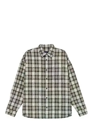 JUUN.J Distressed Check Shirt - Neutrals
