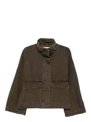 Christian Wijnants High-neck Denim Jacket Green