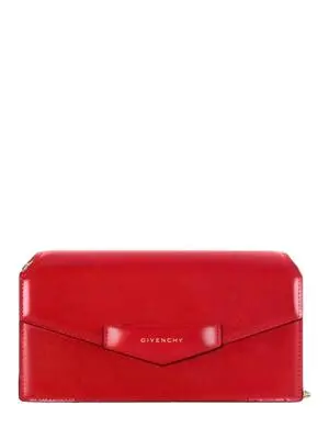 Givenchy Antigona Wallet On Chain In Box Leather - Red