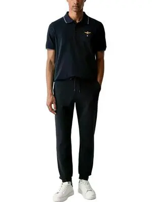 AERONAUTICA MILITARE Embroidered-logo Drawstring Track Pants - Blue