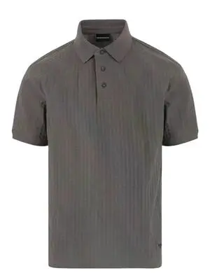 Emporio Armani Textured Polo Shirt - Grey