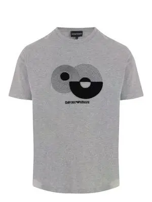 Emporio Armani Graphic-print T-shirt - Grey