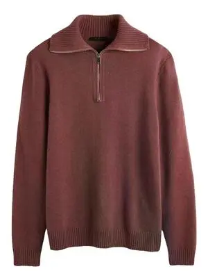 SLOWEAR Half-zip Cashmere Sweater - Red