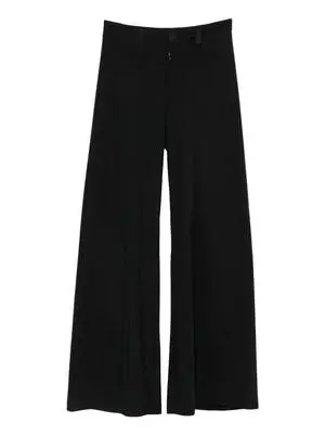High Be-side Wide-leg Tailored Trousers - Black