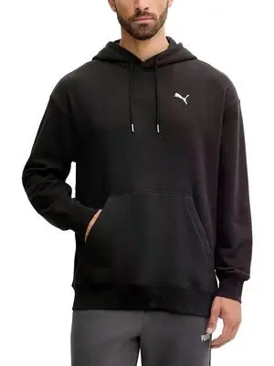 PUMA Logo-embroidered Drawstring Hoodie - Black