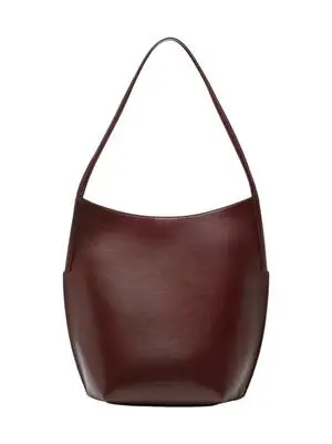 JIL SANDER Kante Logo-debossed Leather Tote Bag Red