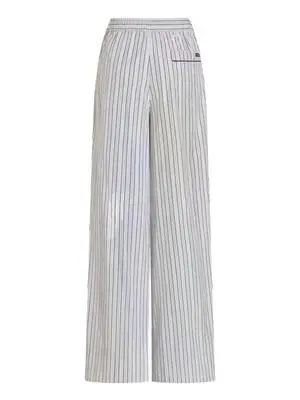 Dolce & Gabbana Striped Poplin Trousers White