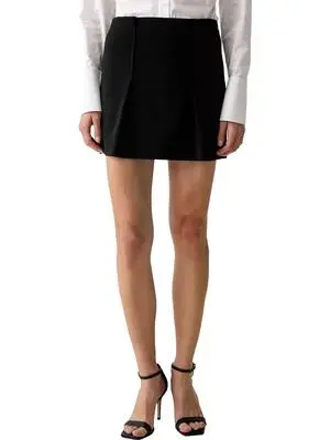Patrizia Pepe Pleated Fly-charm Skirt - Black
