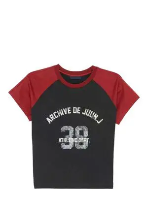 JUUN.J Color-block Short-sleeve T-shirt - Red