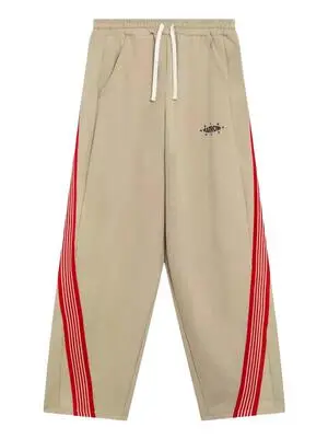 BARROW Logo-print Side-stripe Track Pants - Neutrals