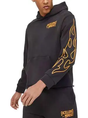 PUMA Flame-print Hoodie - Black