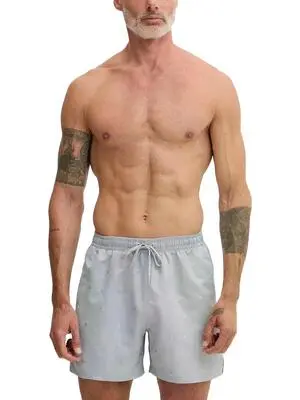 Nike Logo-embroidered Drawstring Swim Shorts - Grey