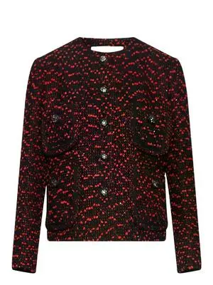 ELIE SAAB Tweed Button-up Jacket