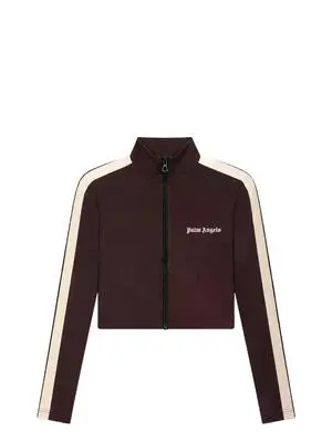 Palm Angels Side-stripe Zip-up Sweatshirt - Brown