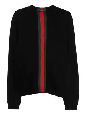 Gucci Web-stripe Cashmere Sweater Black