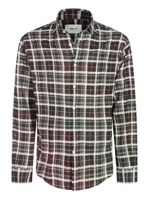 Nn07 Deon Check-print Shirt - Red