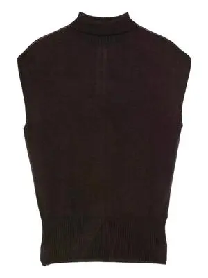 Rick Owens High-neck Sleeveless Tank Top Brown