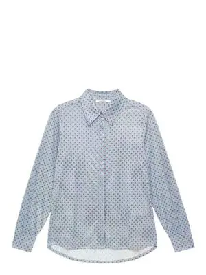 Malìparmi Micro-print Long-sleeve Shirt - Blue