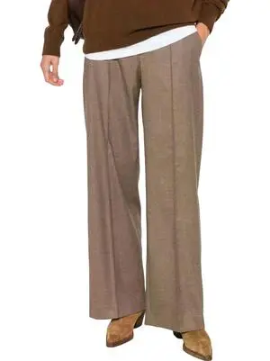 ROSSI Tovy Pressed-crease Trousers - Brown