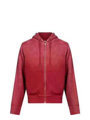 ENTIRE STUDIOS Faded Zip-up Hoodie - Red