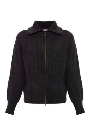 ENTIRE STUDIOS Ribbed-knit Wool Cardigan - Blue