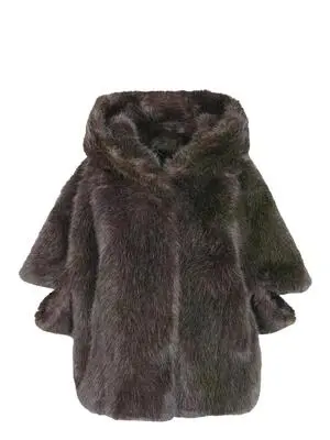 GIOVANNI PARIS Faux-fur Hooded Jacket - Brown