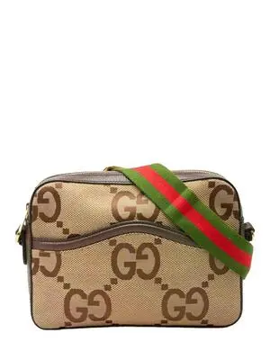 Gucci 2000-2015 Jumbo Gg Canvas Web Crossbody Bag - Neutrals