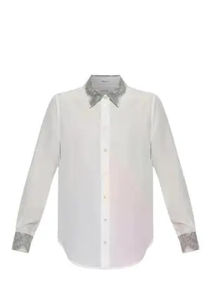 Alexander McQueen Floral-lace Detailed Shirt - White