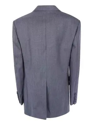 Junya Watanabe Double-breasted Wool Blazer - Grey